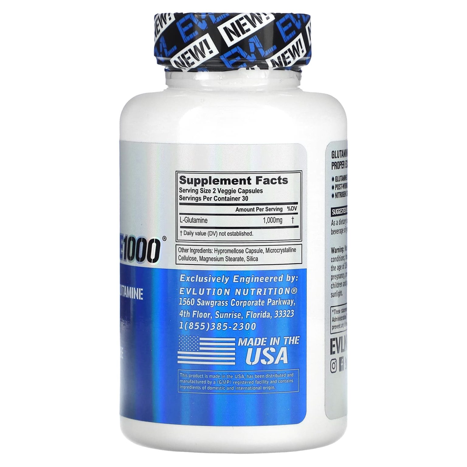 EVLution Nutrition Glutamine 1000 - Probuilder